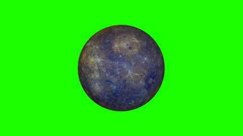 simple Mercury planet model rotating sea... | Stock Video | Pond5