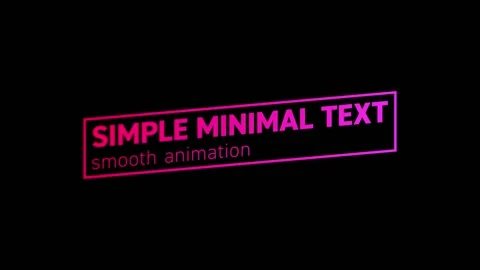 Simple Minimal Text Overlay ~ After Effects #201305543