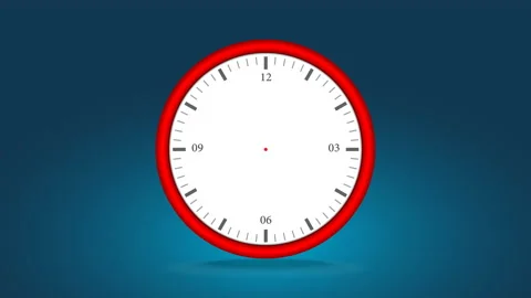 Simple modern clock moving animation in ... | Stock Video | Pond5