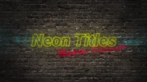 Simple Neon Titles ~ After Effects Template #146835114