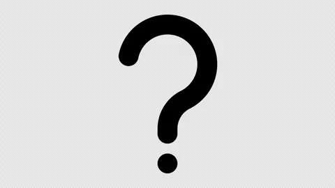 Simple question mark appearance animatio... | Stock Video | Pond5