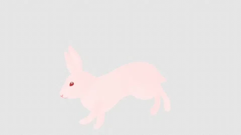 Simple rabbit running loop animation, tr... | Stock Video | Pond5