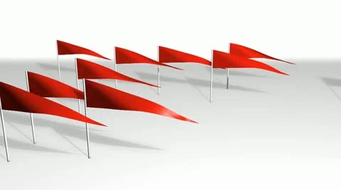 Red Flag Animation Stock Footage ~ Royalty Free Stock Videos | Pond5