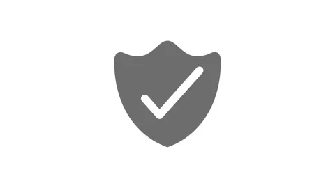 Simple Security Shield with Check Mark A... | Stock Video | Pond5