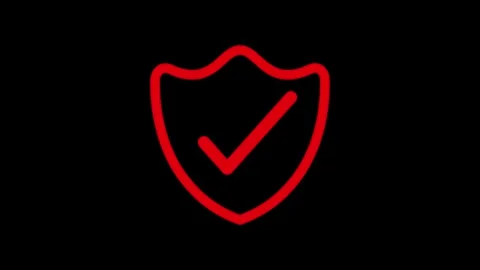 Simple Shield Outline Check Mark Animati... | Stock Video | Pond5