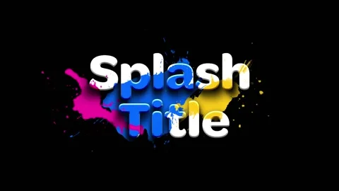 Simple Splash Title ~ After Effects Project #231757196