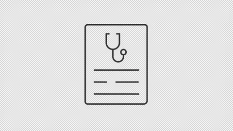 Simple thin line black animation of sick... | Stock Video | Pond5