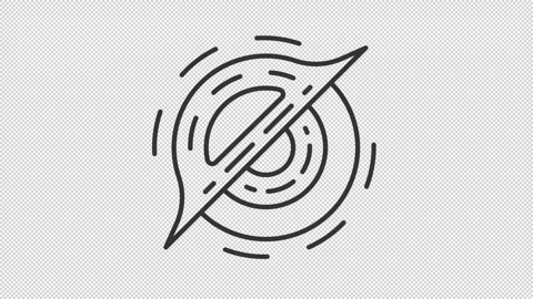 Simple thin line black animation of blac... | Stock Video | Pond5