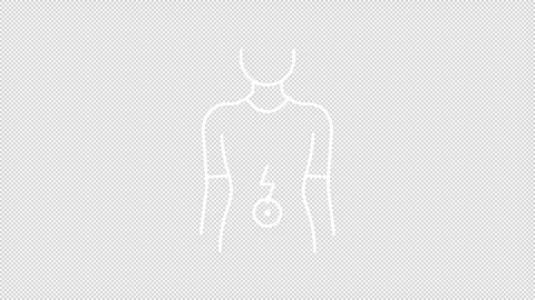 Simple thin line white animation of pain... | Stock Video | Pond5