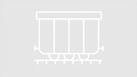 Simple thin line white animation of carg... | Stock Video | Pond5