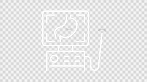 Simple thin line white animation of endo... | Stock Video | Pond5