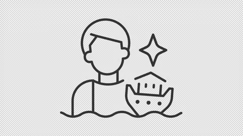 Simple thin linear black animation of No... | Stock Video | Pond5