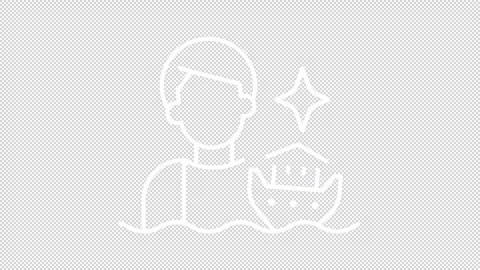 Simple thin linear white animation of No... | Stock Video | Pond5