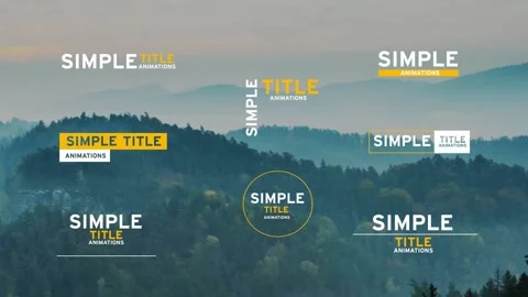 Simple Title Animations ~ After Effects Project #231493760