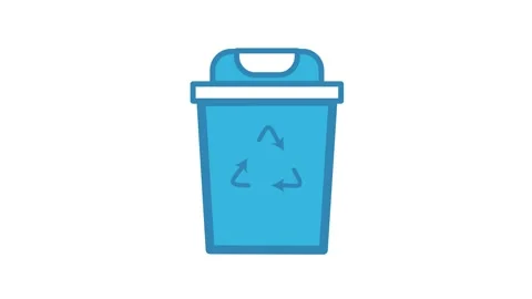 Simple Trash Bin and Recycle Icon Animat... | Stock Video | Pond5