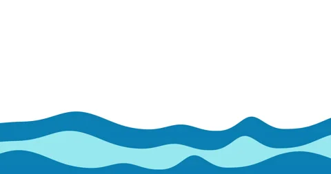 Simple waves animation on white backgrou... | Stock Video | Pond5