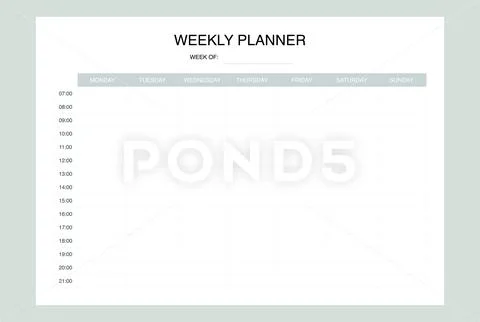 Simple Weekly Planner template, weekly schedule Illustration #162627684