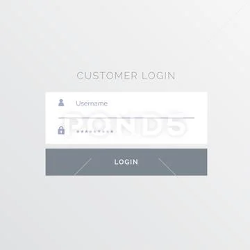 Simple white login form template design: Royalty Free #74308874