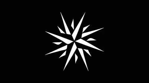 Simple wind rose compass in two versions... | Stock Video | Pond5