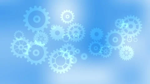 Simple working system mechanism on blue ... | Stock Video | Pond5