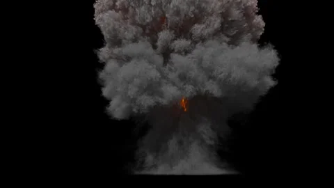simulation of a nuclear explosion on a d... | Stock Video | Pond5