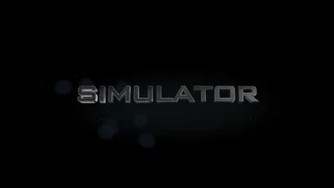 Simulator 3D title metal text on black a... | Stock Video | Pond5