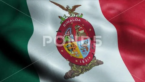 Sinaloa City Flag Country Mexico Closeup View 3D Rendering: Royalty ...
