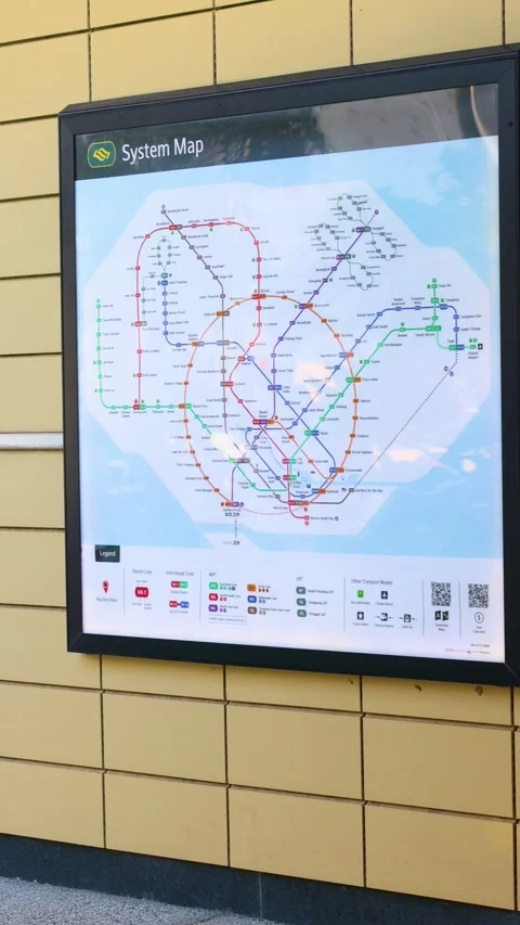 SINGAPORE - 8 FEB 2024: Metro map at MRT... | Stock Video | Pond5