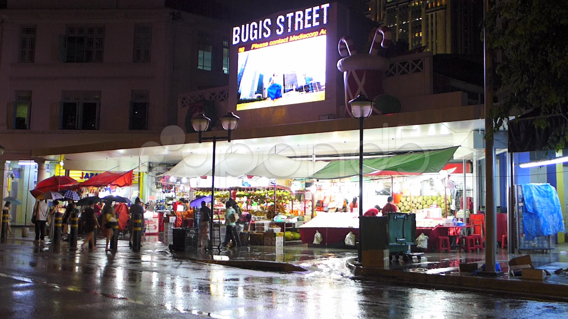 Singapore Streets At Night