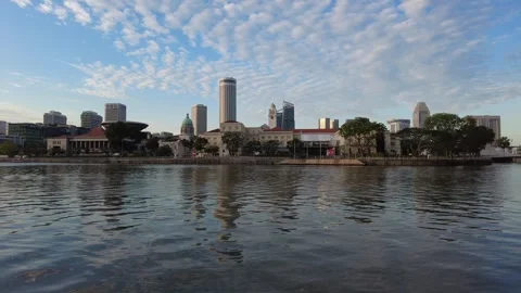 Singapore City Boat Key River Raffles fa... | Stock Video | Pond5