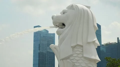 Singapore icon, Merlion close up | Stock Video | Pond5
