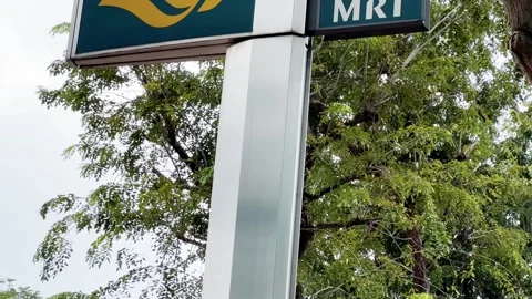Singapore MRT display sign during daytim... | Stock Video | Pond5