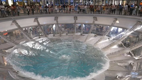 Singapore tourists watching Rain Oculus ... | Stock Video | Pond5