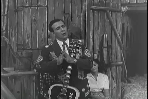Singer Faron Young singing on the stage ... | Stock Video | Pond5
