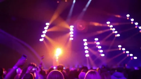 The singer leaves the stage in the rays ... | Stock Video | Pond5