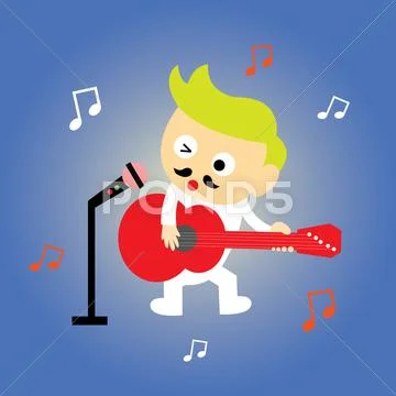 Singer vector cartoon ~ Clip Art ~ Download Now #36477887