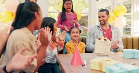 Singing happy birthday, applause and par... | Stock Video | Pond5