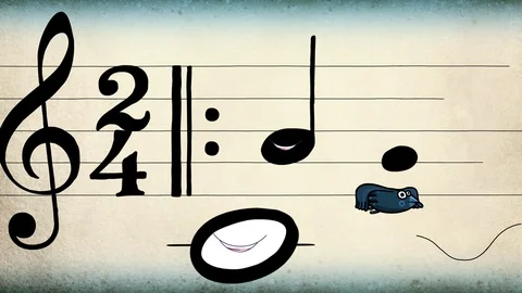 Singing music notes background | Stock Video | Pond5