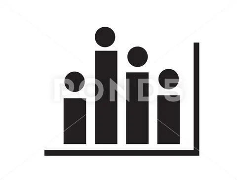 Single Chart infographic graph diagram a single icon silhouette icon ...