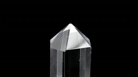 Single crystal quartz on a black backgro... | Stock Video | Pond5