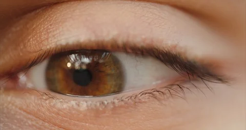 Single human eye looking towards camera ... | Stock Video | Pond5