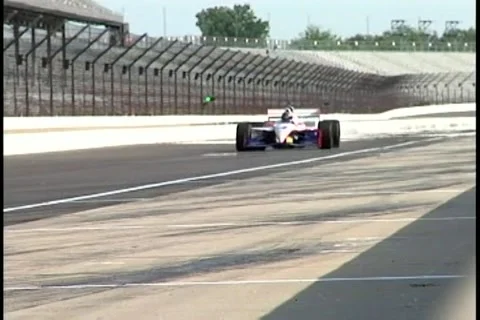 Single race car on speedway track - Indy... | Stock Video | Pond5