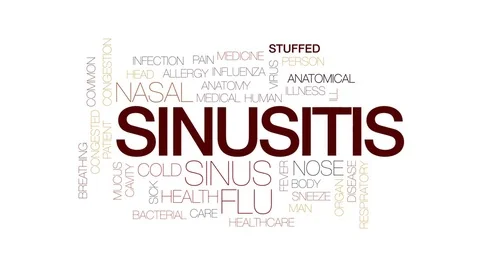 Sinusitis animated word cloud, text desi... | Stock Video | Pond5