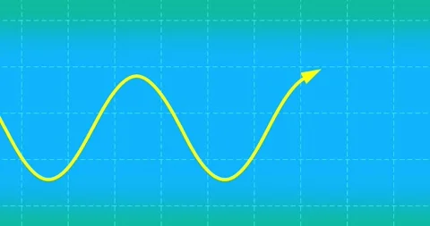 Sinusoid drawing with arrow seamless loo... | Stock Video | Pond5
