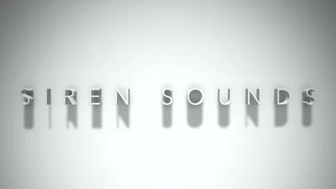 siren sounds 3D title animation white te... | Stock Video | Pond5