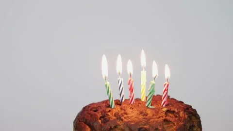 Six Candles Birthday Cake | Stock Video | Pond5