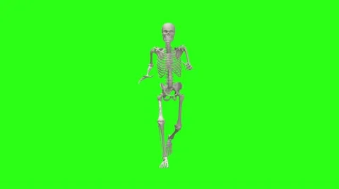 Skeleton creeping green screen | Stock Video | Pond5
