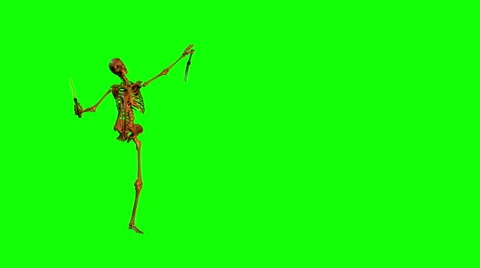 Skeleton Green Screen Stock Video Footage | Royalty Free Skeleton Green ...