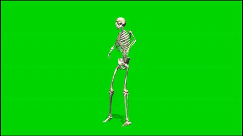 skeleton dancing rapping - isolated gree... | Stock Video | Pond5