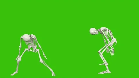 Dancing Skeleton Green Screen Stock Video Footage | Royalty Free ...